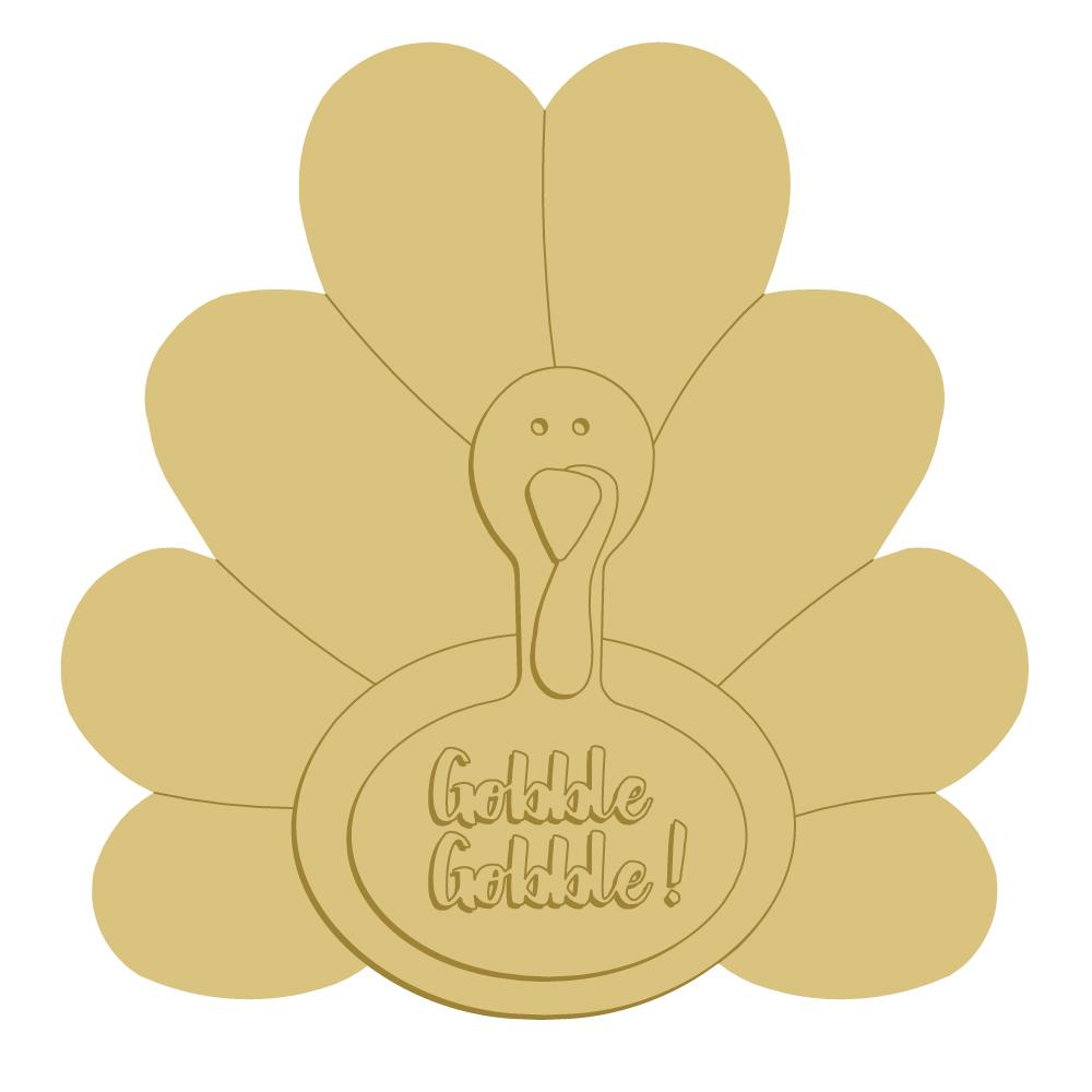 3D Turkey MDF Cutout Gobble Gobble! - Unfinished For DIY – Diverse ...
