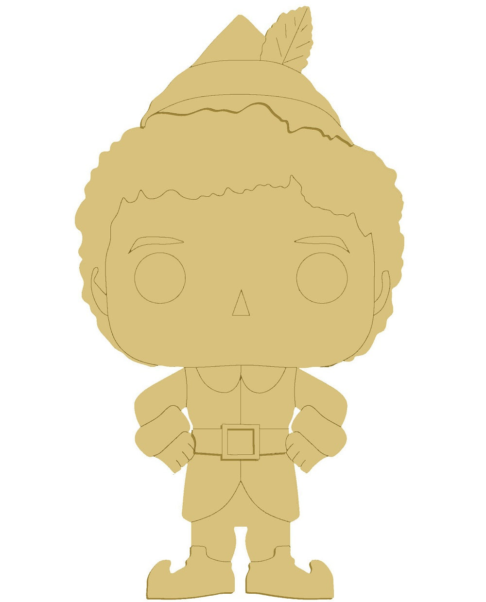 3D Elf Christmas Character MDF Cutout - Unfinished For DIY – Diverse ...
