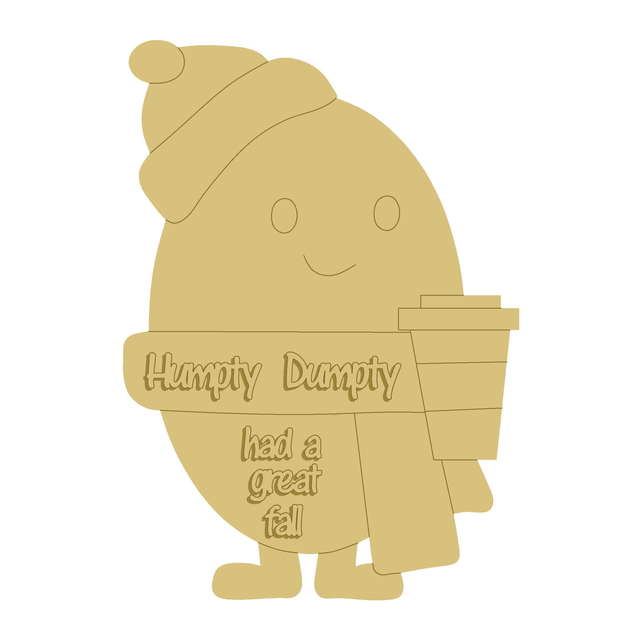 3D Design By Line Humpty Dumpty MDF Cutout Humpty Dumpty Had A Great F ...