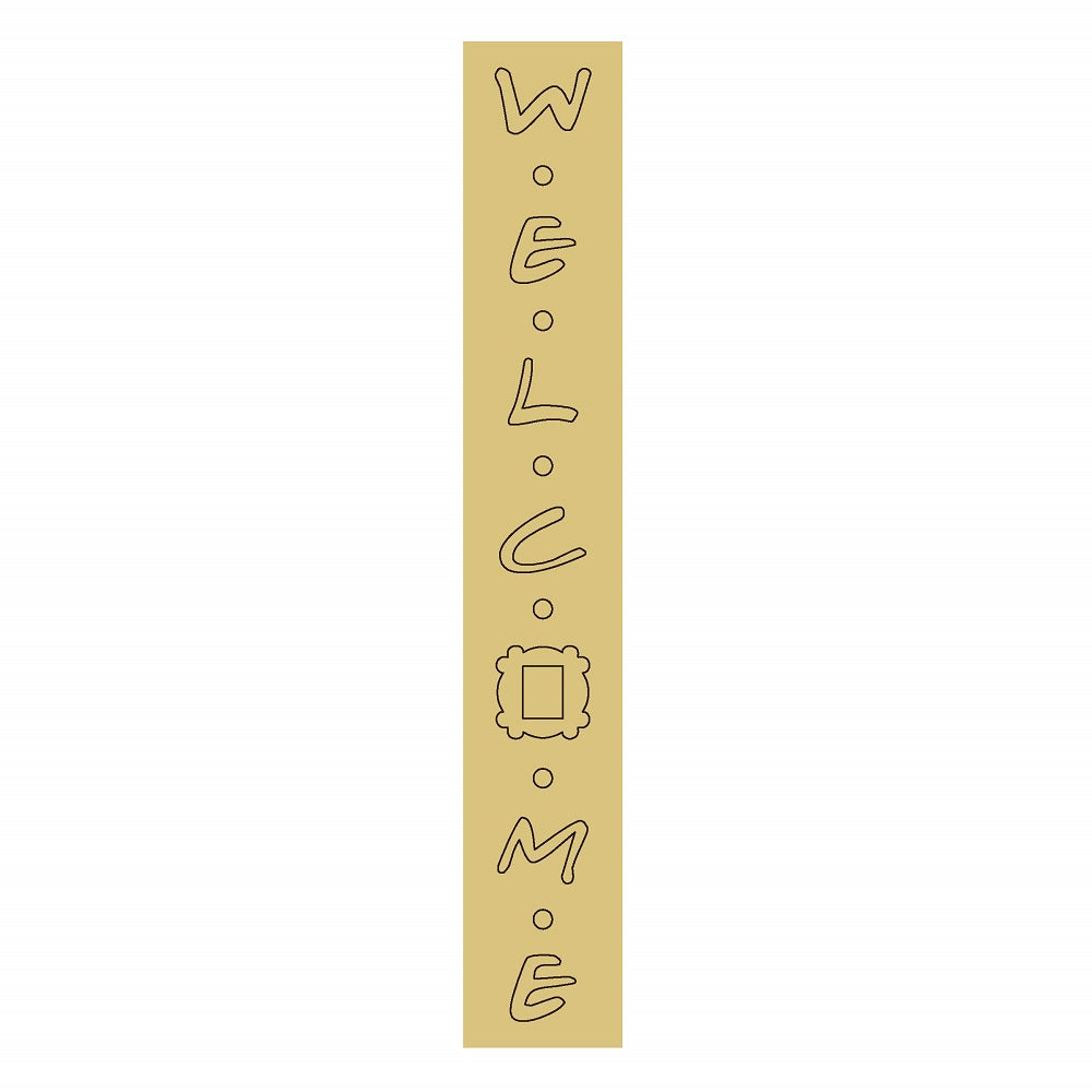 3D Vertical Sign MDF Cutout Welcome (Letters Only) - Unfinished For DI ...