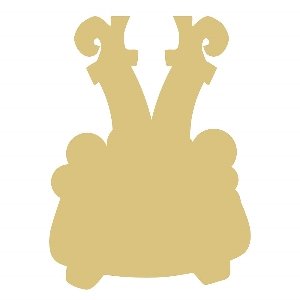 Cauldron Unfinished Wood Cutout Style 5 – Diverse Woodworking