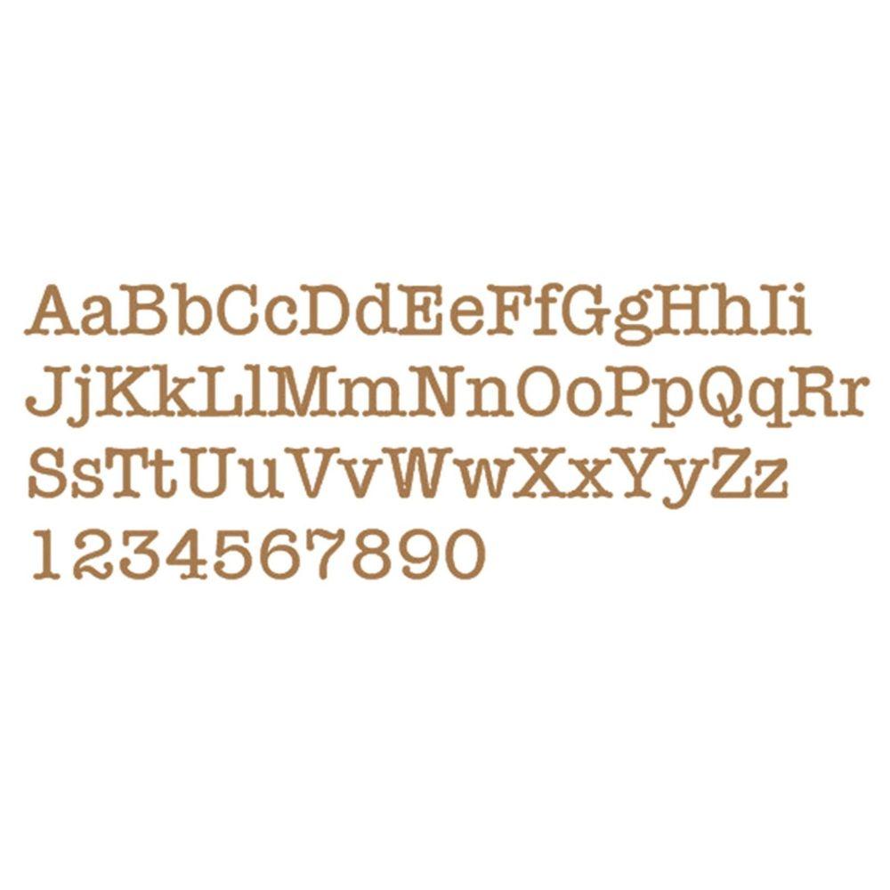 Basic Shape Chalk Font MDF Cutout Alphabet A-Z And Numbers 0-9 - Unfin ...