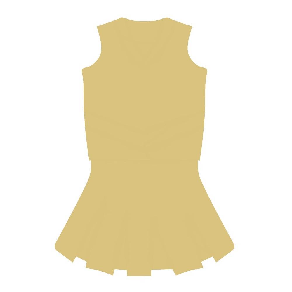 Basic Shape Cheer Uniform MDF Cutout Silhouette - Unfinished For DIY ...