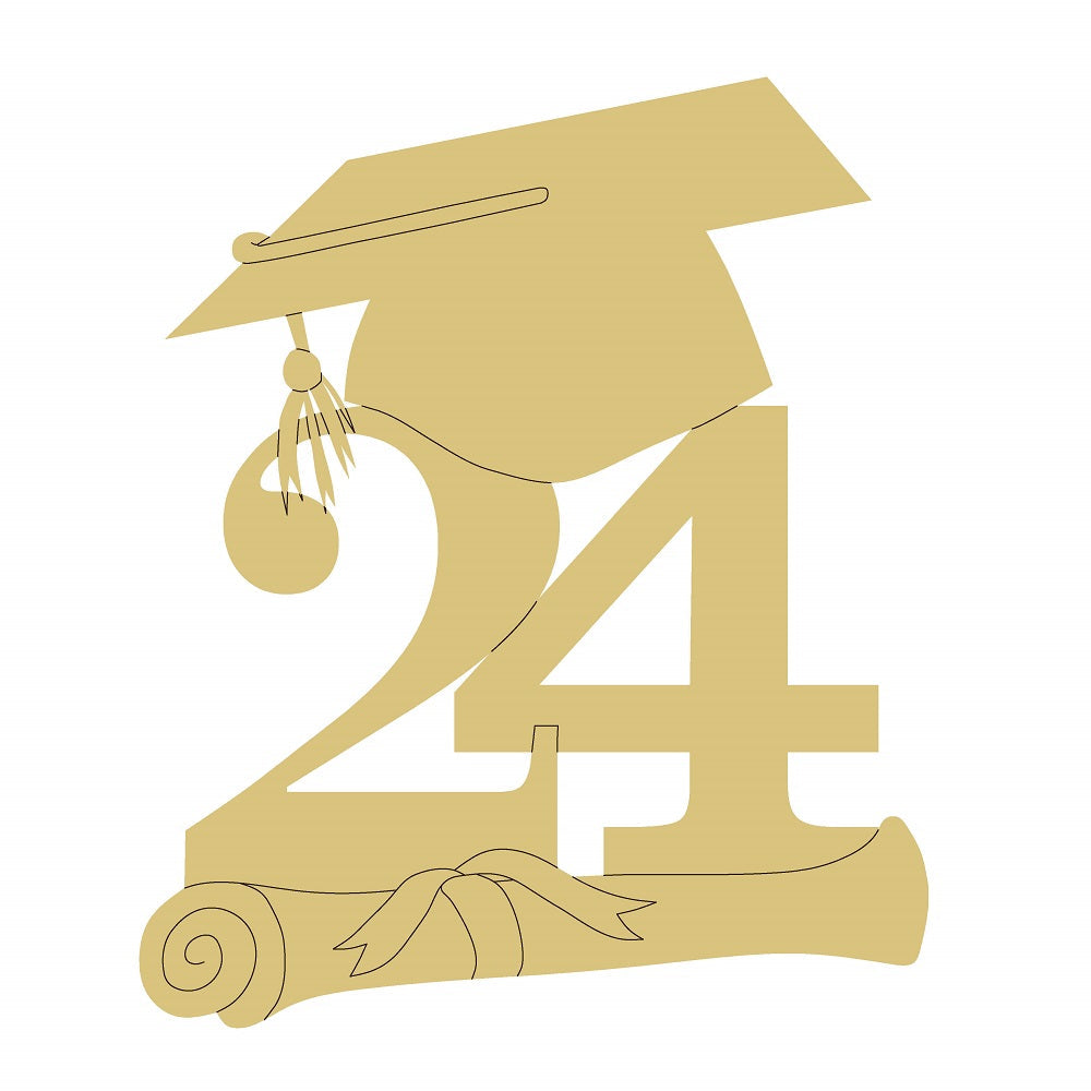 Design By Line Grad 2024 Unfinished Wood Cutout Style 3 Art 1 – Diverse ...