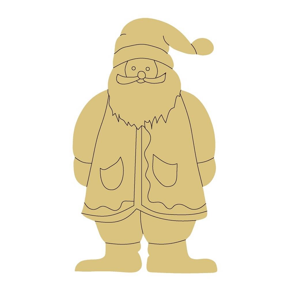 Design By Line Santa MDF Cutout Silhouette Style 16 - Unfinished For D ...