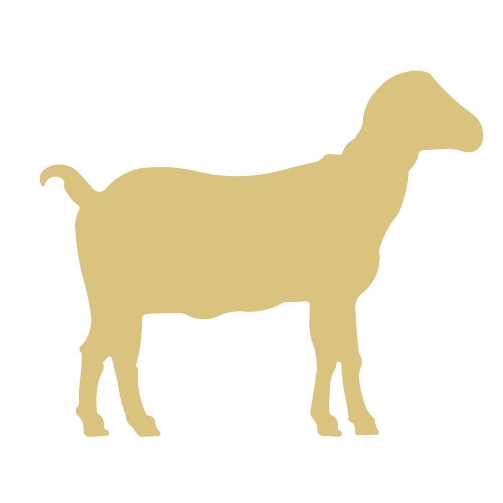 Basic Shape Goat MDF Cutout Farm Animal Silhouette Style 5 - Unfinishe ...