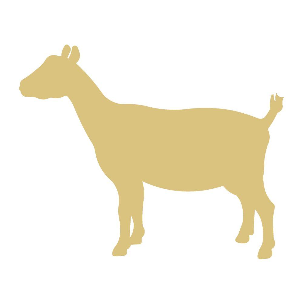 Basic Shape Goat MDF Cutout Farm Animal Silhouette Style 6 - Unfinishe ...
