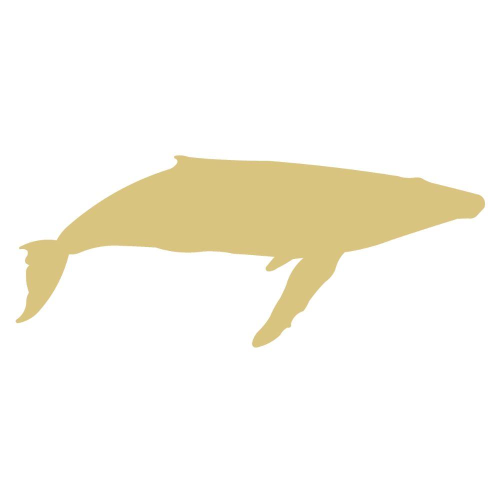 Basic Shape Humpback Whale MDF Cutout Whale Silhouette - Unfinished Fo ...