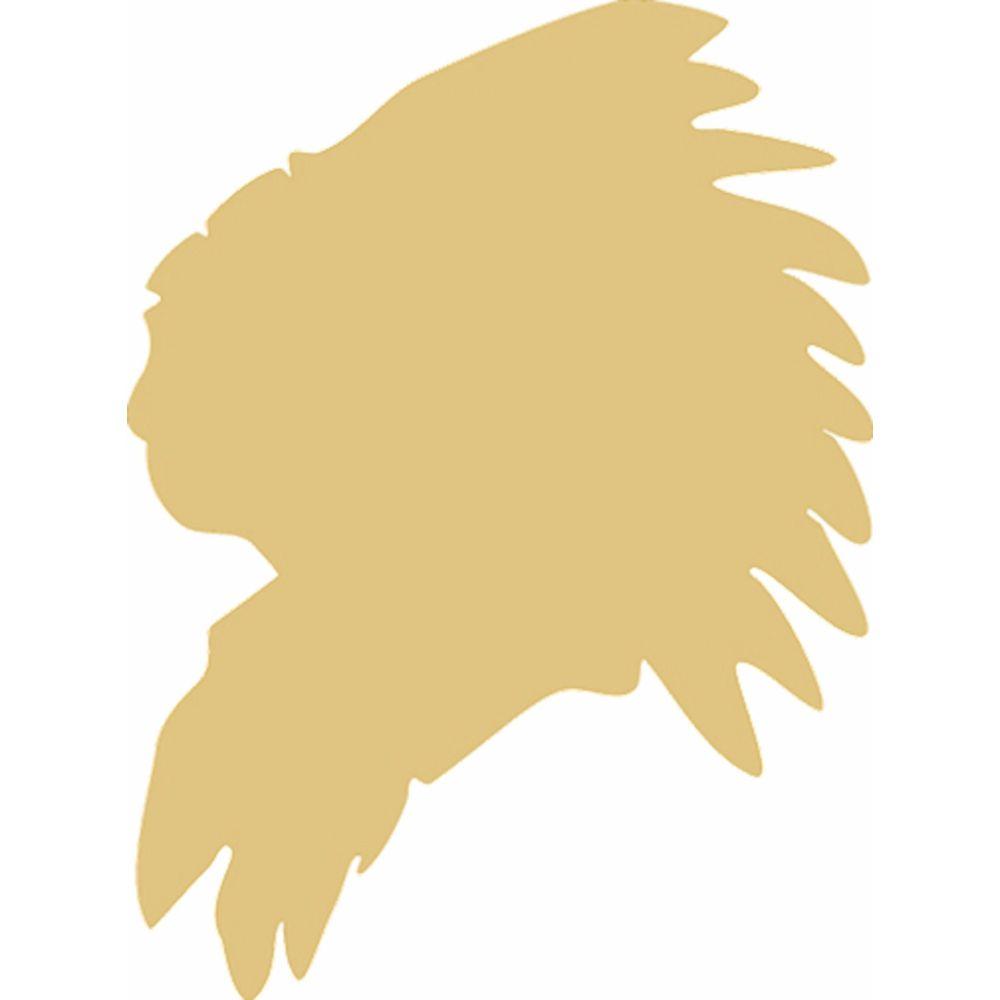 Basic Shape Indian Head MDF Cutout Native American Silhouette - Unfini ...