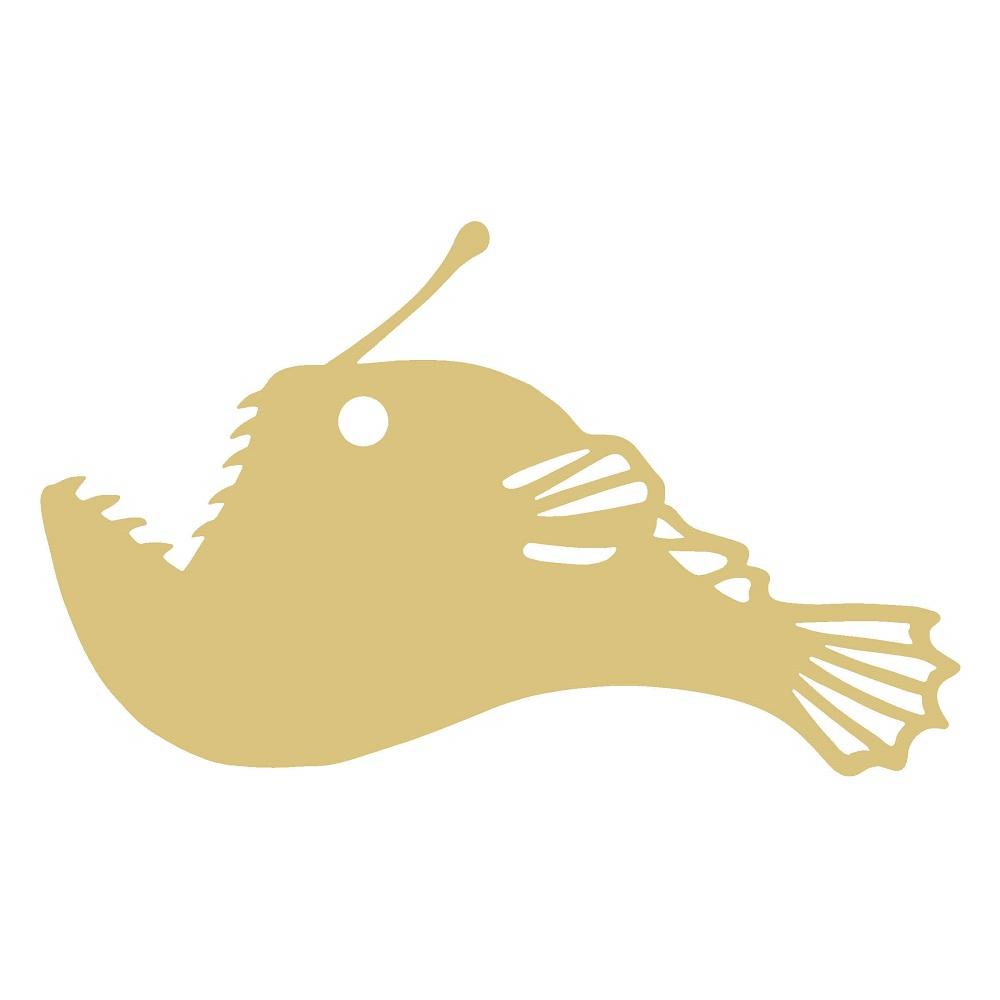 Basic Shape Angler MDF Cutout Angler Fish Silhouette - Unfinished For ...