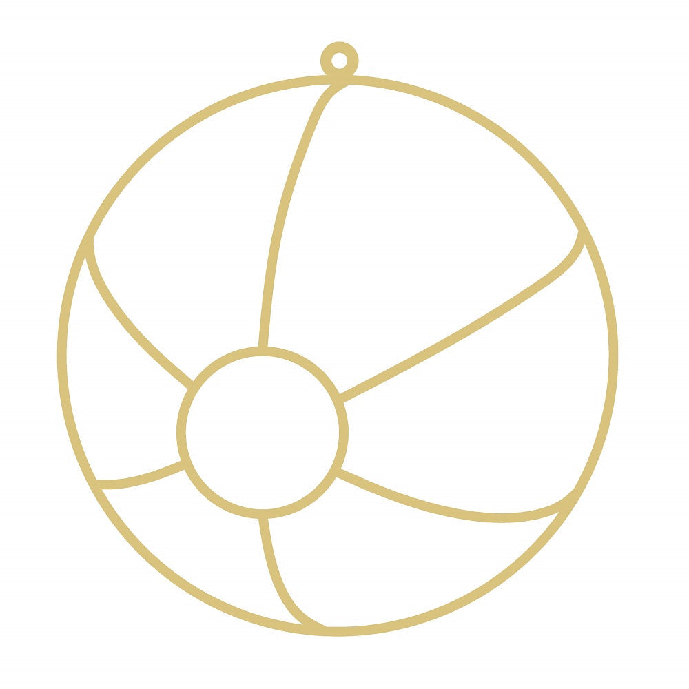Faux Stained Glass Laser Cut Beach Ball MDF Cutout Segmented Pattern ...