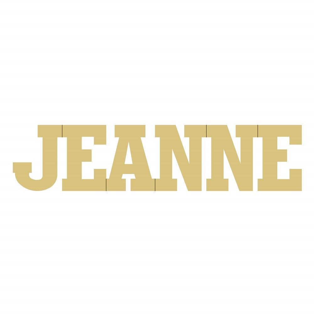 Basic Shape Word MDF Cutout Jeanne - Unfinished For DIY – Diverse ...