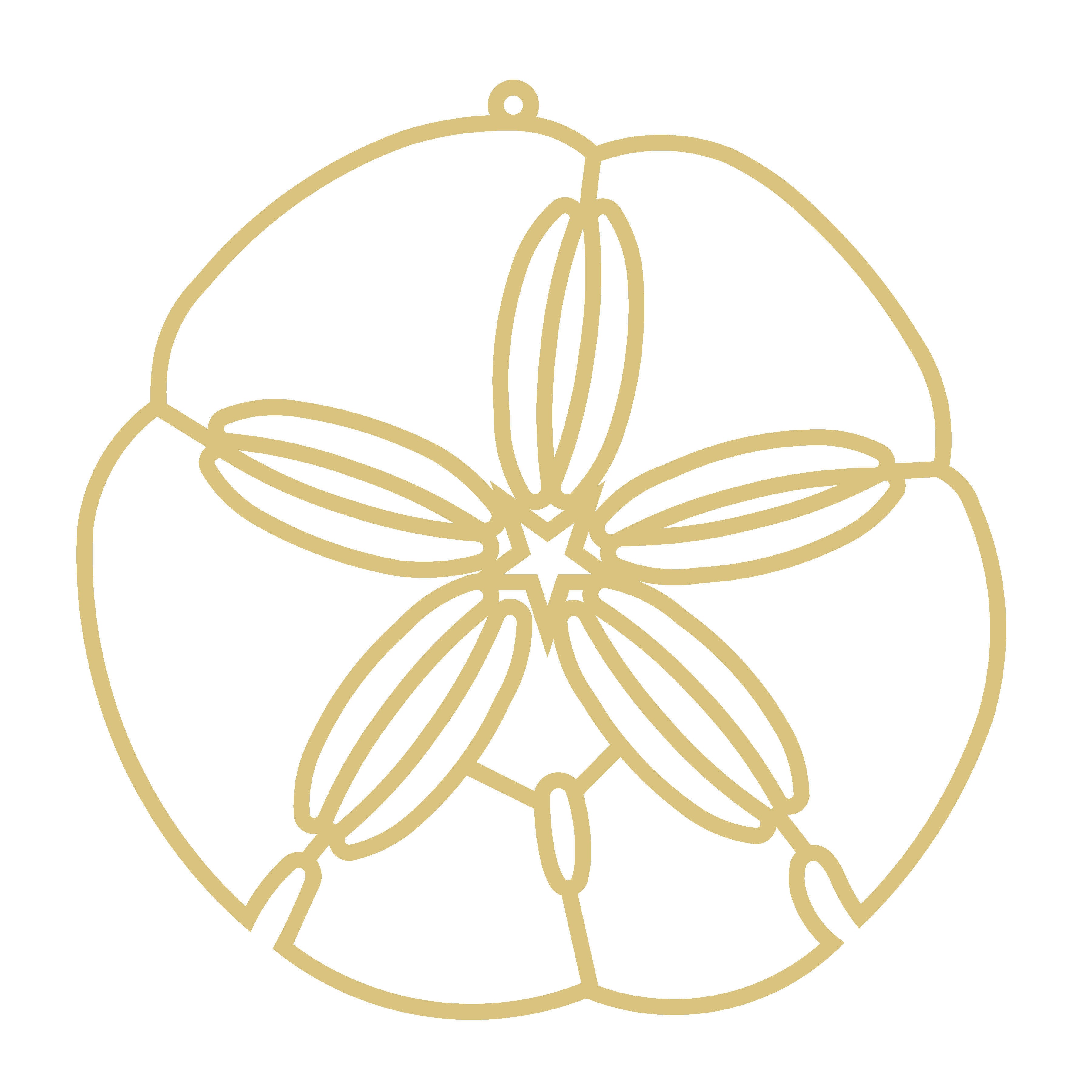 Faux Stained Glass Laser Cut Sand Dollar MDF Cutout Starburst Pattern ...