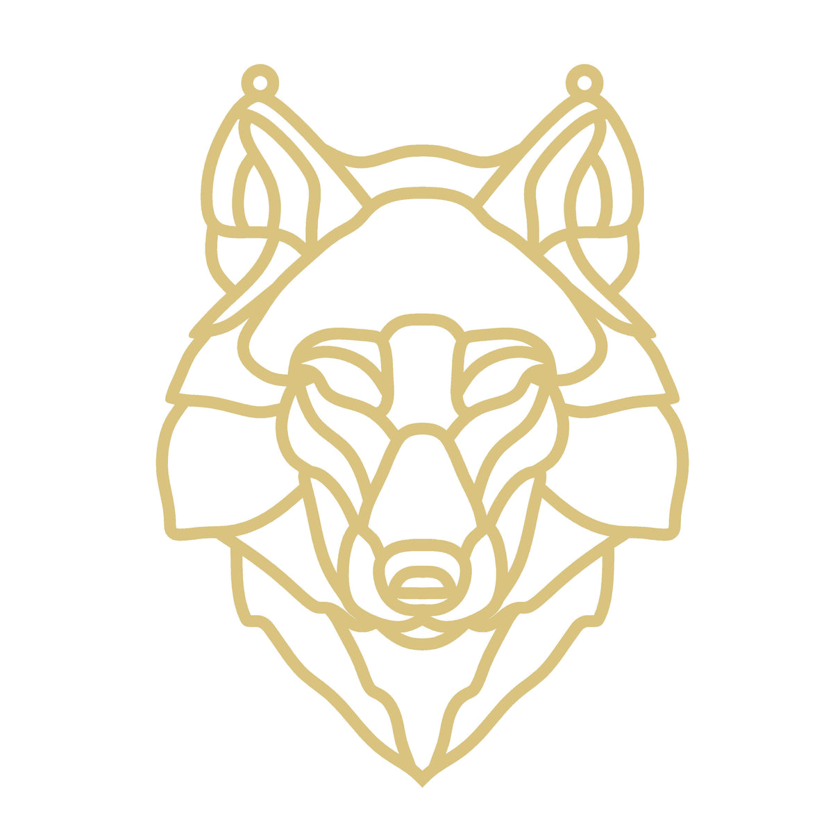 Wolf Laser-Cut Faux Stained-Glass Frame Unfinished MDF Wood– Open Fram ...