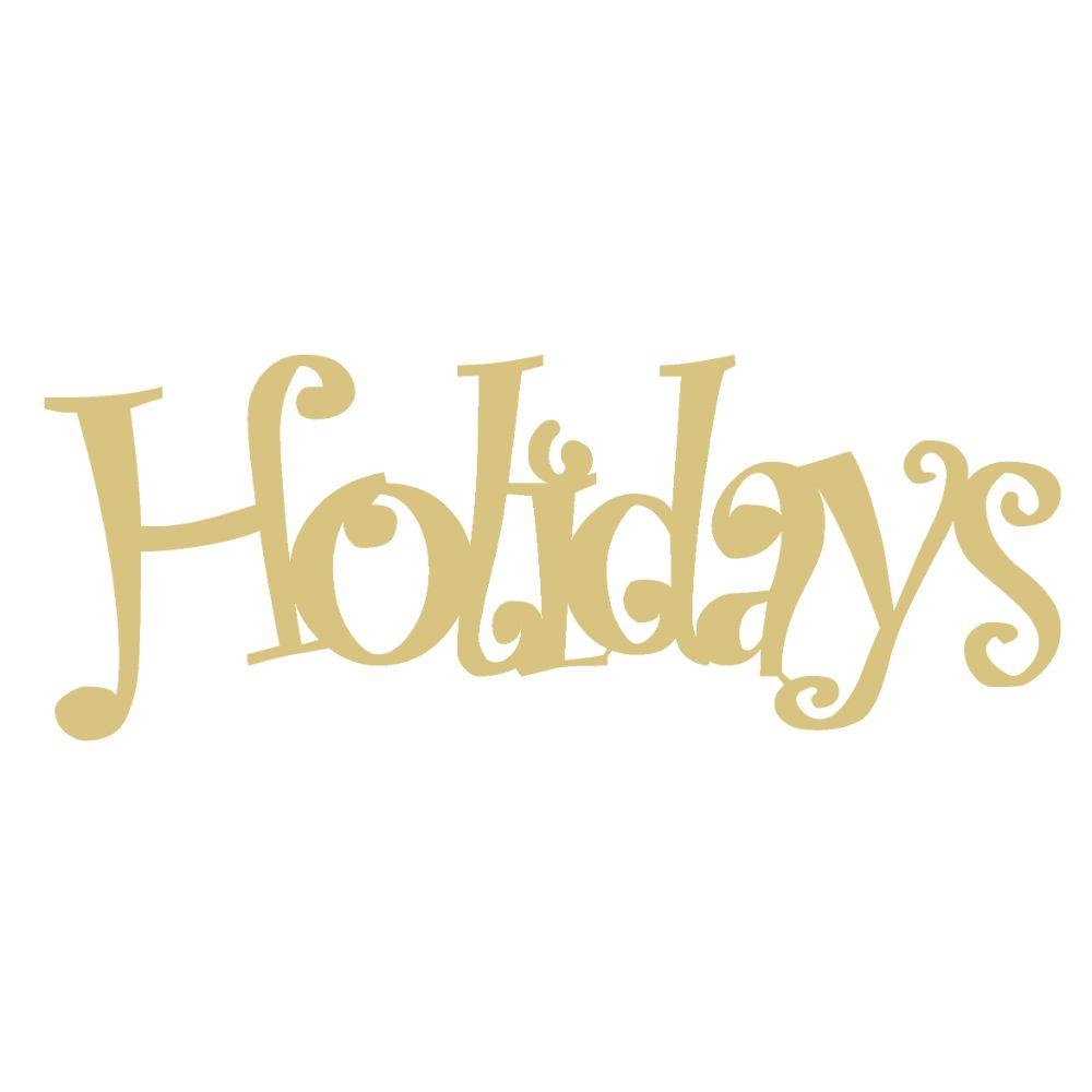 Basic Shape Word MDF Cutout Holidays - Unfinished For DIY – Diverse ...