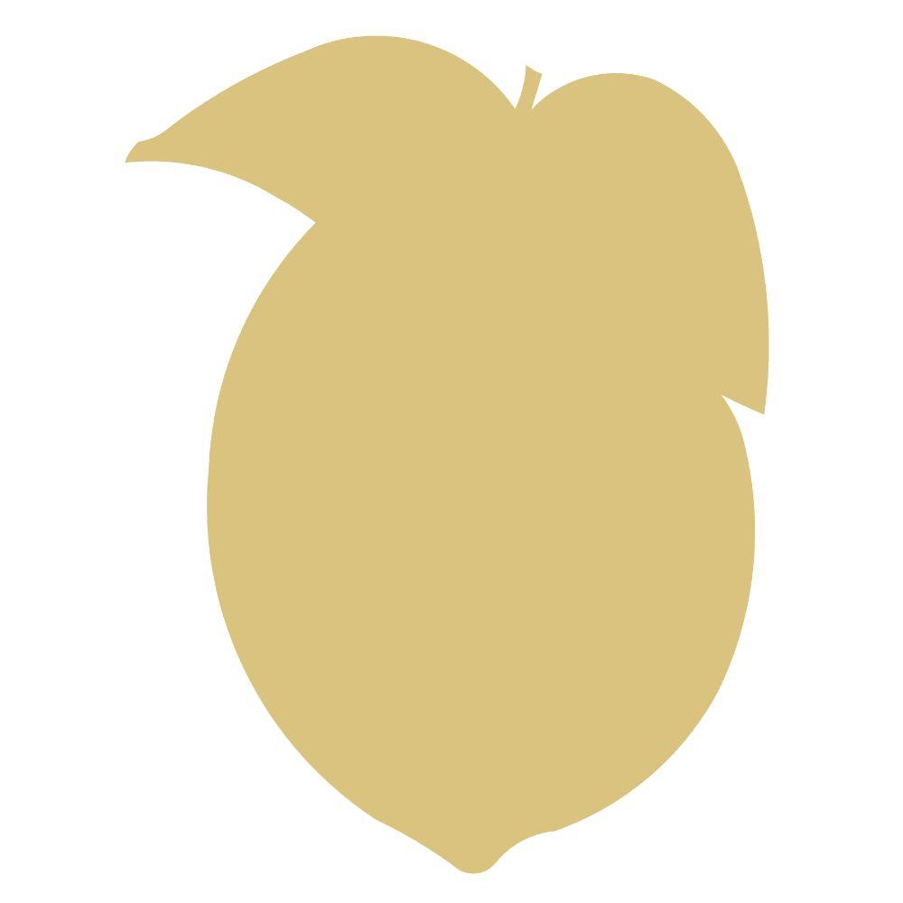 Basic Shape Lemon MDF Cutout Lemon Silhouette Style 2 - Unfinished For ...