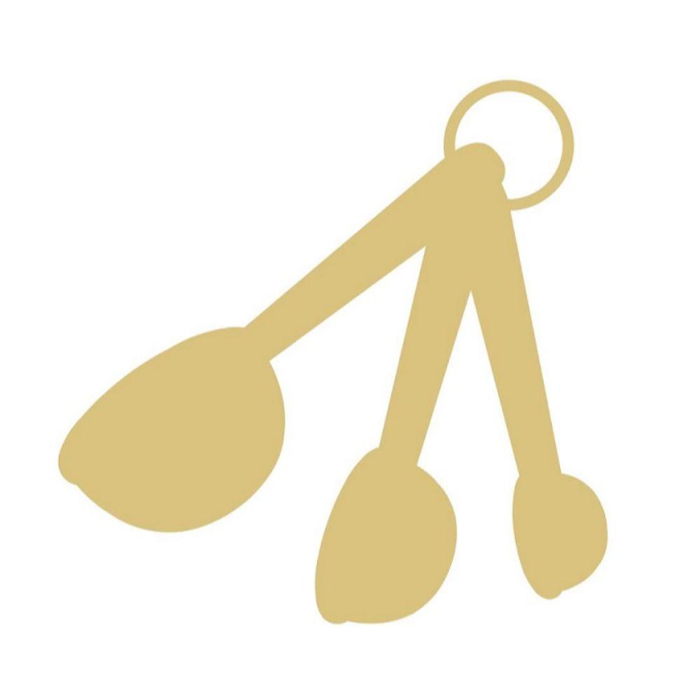 Basic Shape Measuring Spoons MDF Cutout Triple Spoon Silhouette - Unfi ...