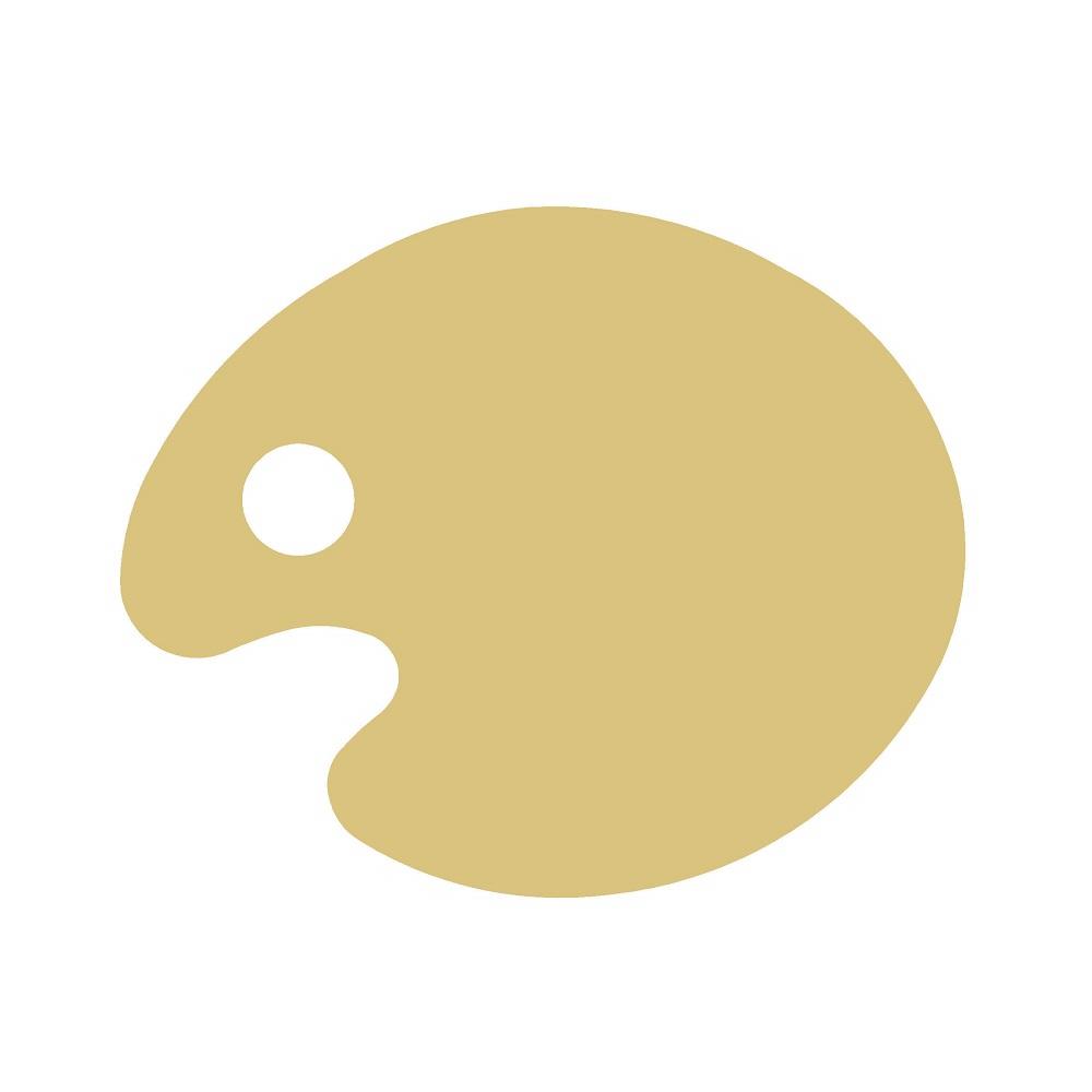 Basic Shape Palette MDF Cutout Artist Palette Silhouette - Unfinished ...