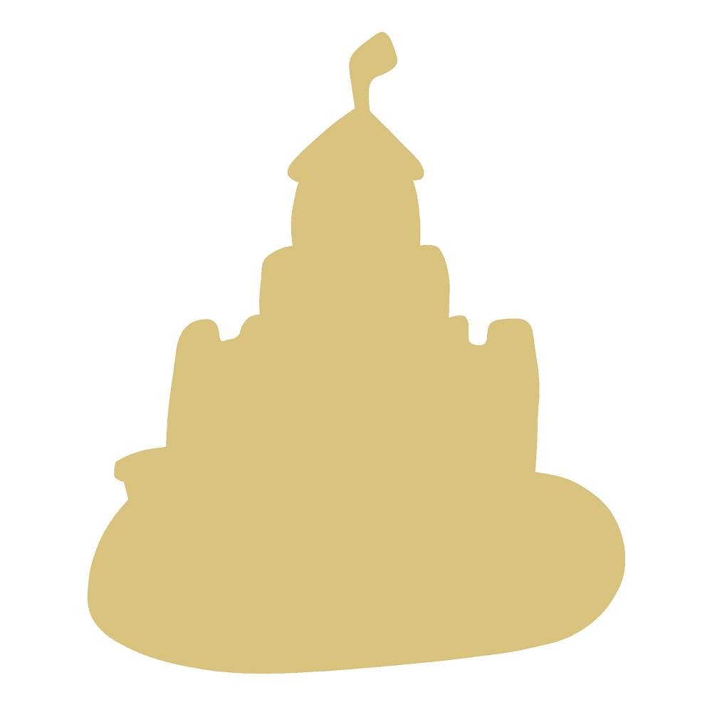 Basic Shape Sand Castle MDF Cutout Silhouette - Unfinished For DIY ...