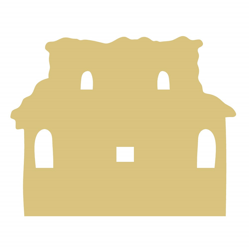Basic Shape House MDF Cutout Village House Silhouette - Unfinished For ...