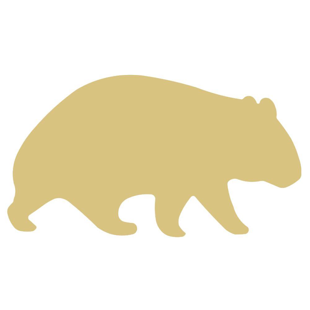 Basic Shape Wombat MDF Cutout Forest Animal Silhouette - Unfinished Fo ...