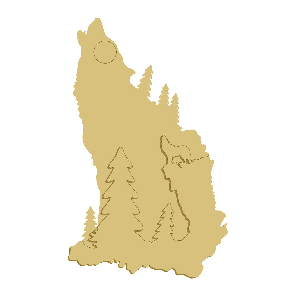 3D-DL-WOLF UNFINISHED WOOD CUTOUT STYLE-3-A1 – Diverse Woodworking