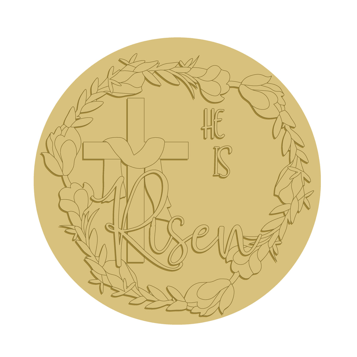 3D He Is Risen Unfinished Wood Cutout Style 1 – Diverse Woodworking