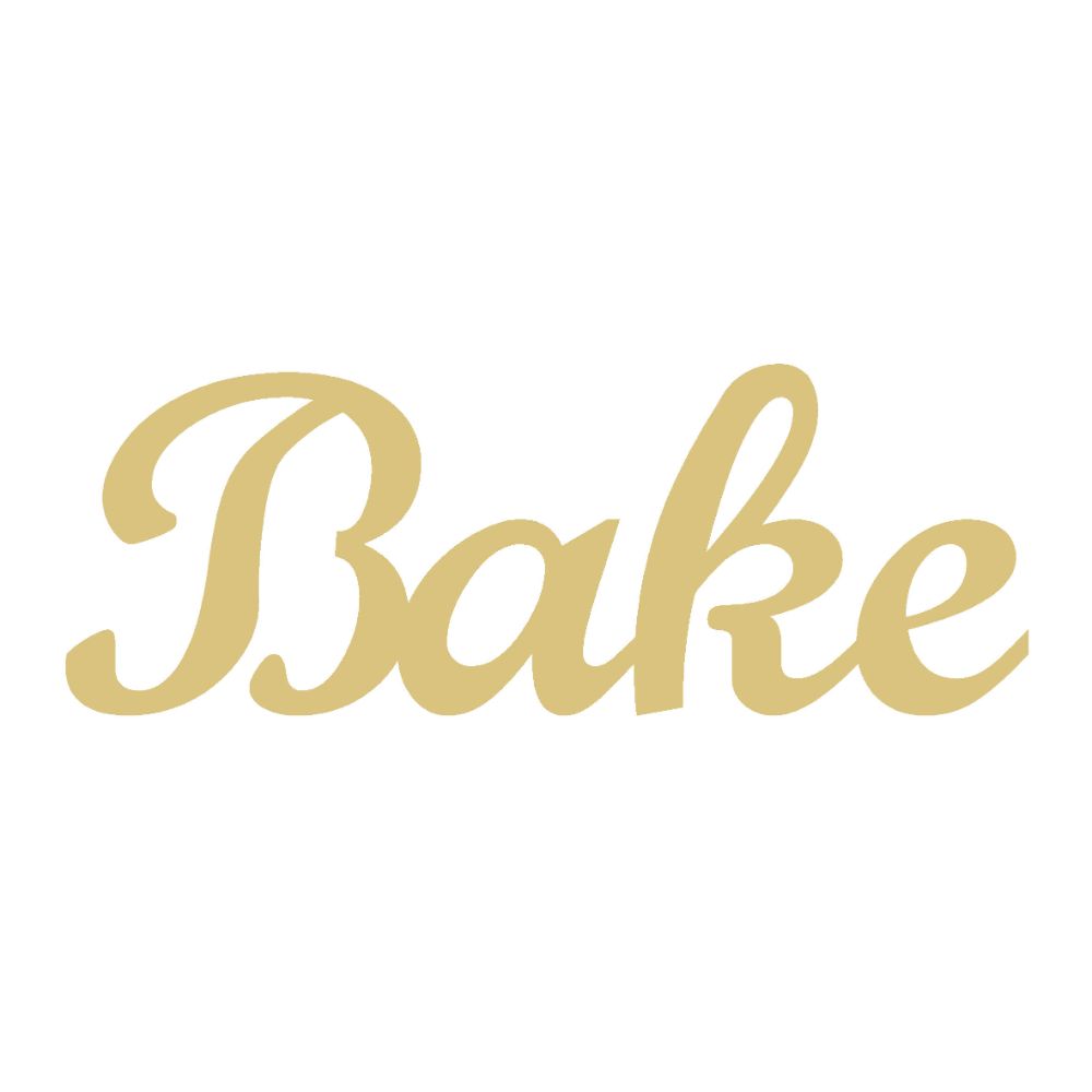 LASER CUT WORD-BAKE UNFINISHED WOOD CUTOUT STYLE 1 – Diverse Woodworking