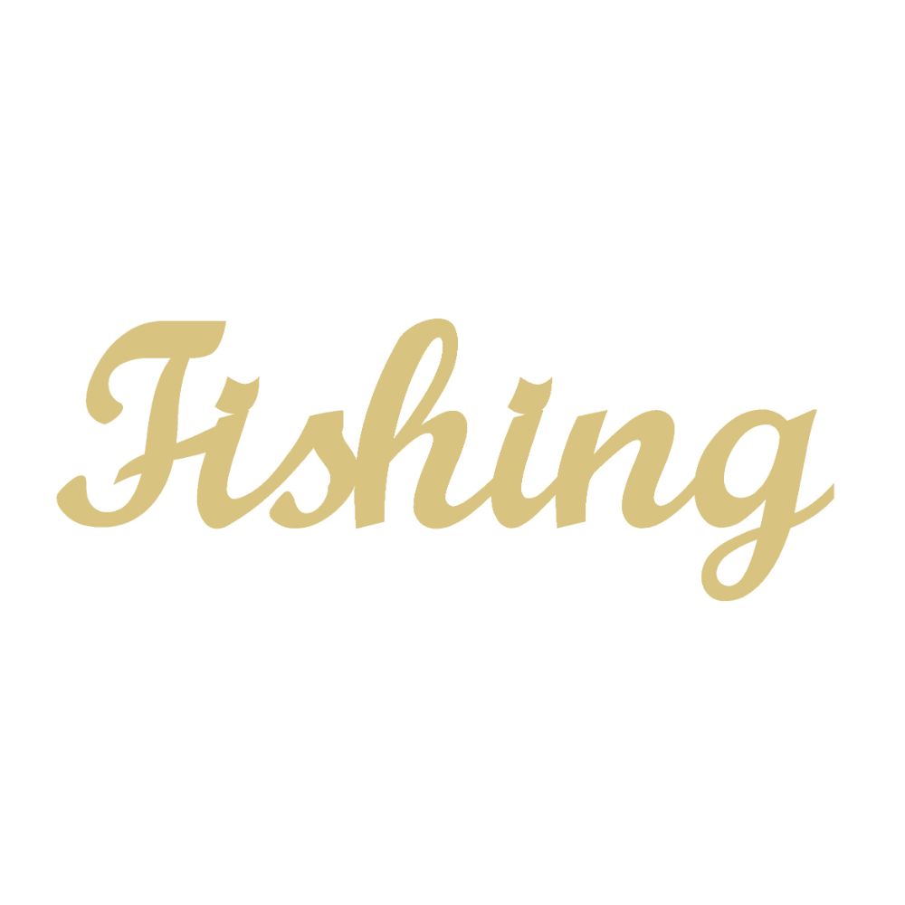 LASER CUT WORD-FISHING UNFINISHED WOOD CUTOUT STYLE 1 – Diverse Woodworking